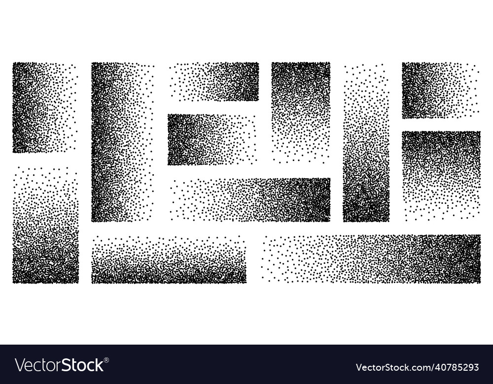 Stipple pattern dotted rectangular design Vector Image