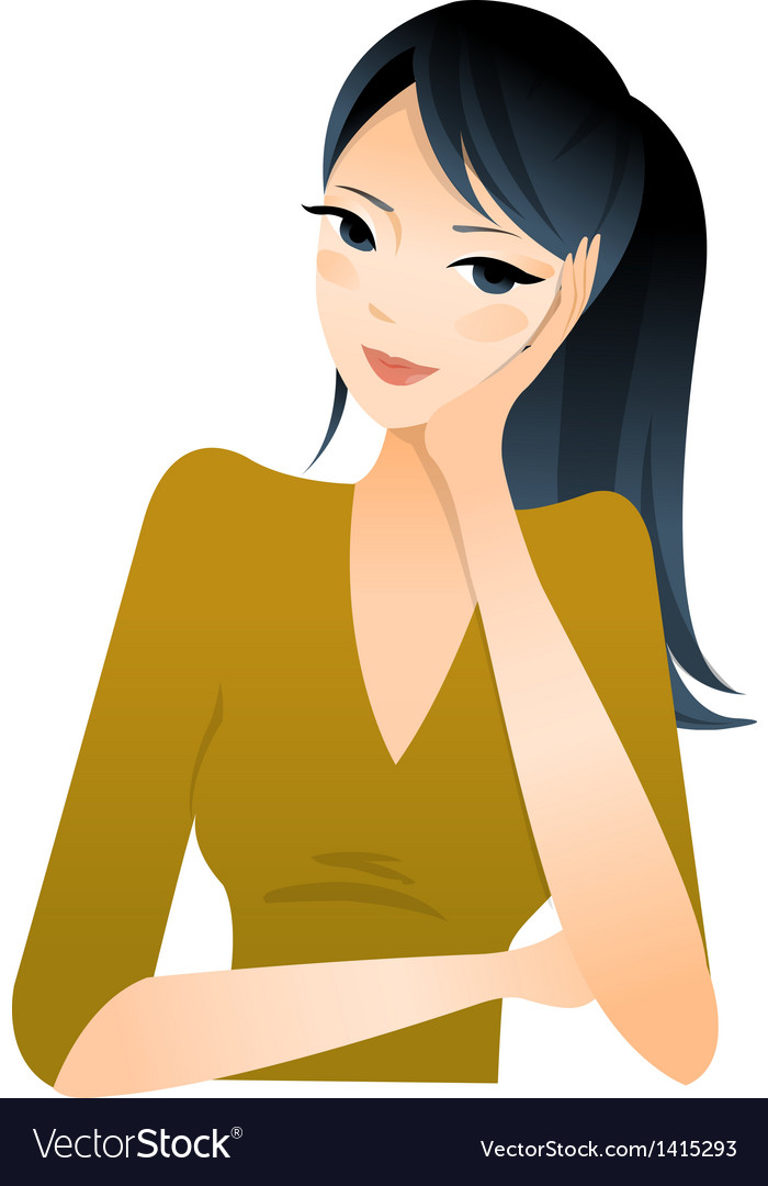 Thinking mom Royalty Free Vector Image - VectorStock