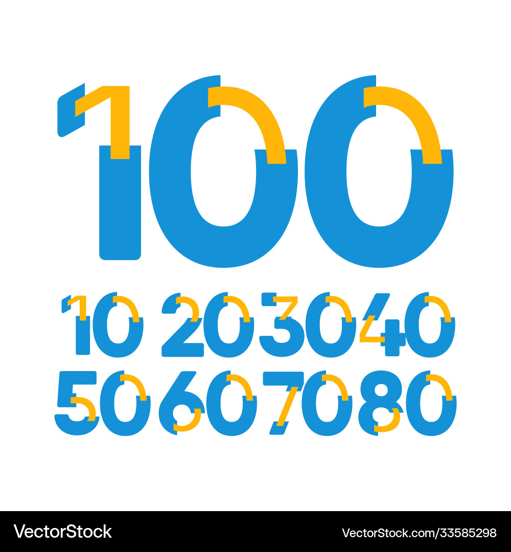 100 years anniversary celebration number template Vector Image