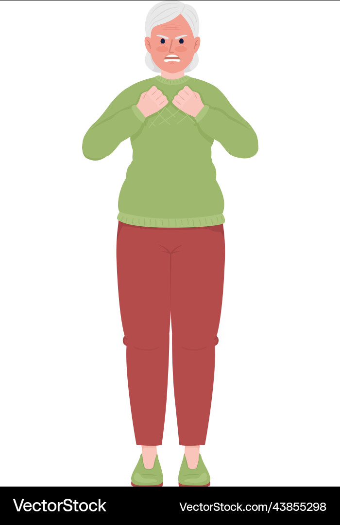 Angry Senior Woman Royalty Free Vector Image - VectorStock