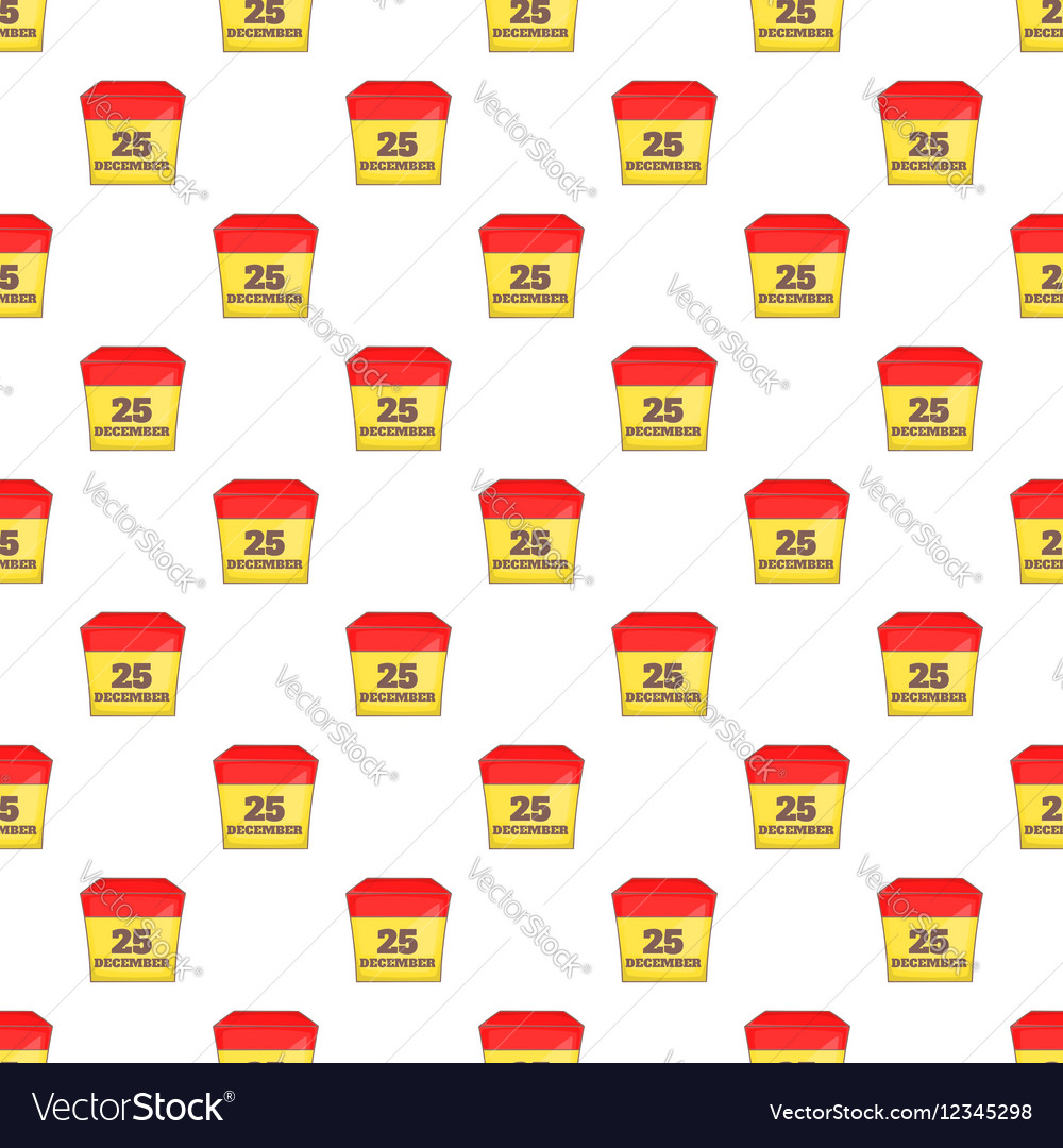 Calendar december twenty five pattern Royalty Free Vector