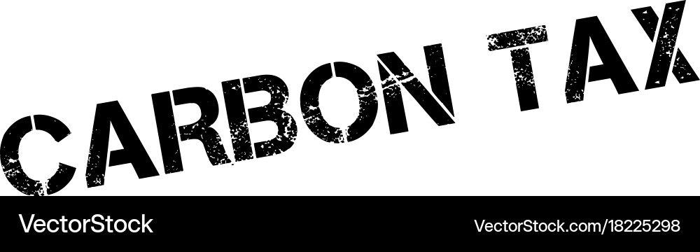 Carbon tax rubber stamp Royalty Free Vector Image
