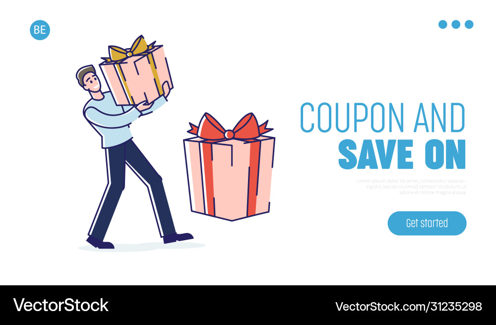 Concept of loyalty program website landing page Vector Image