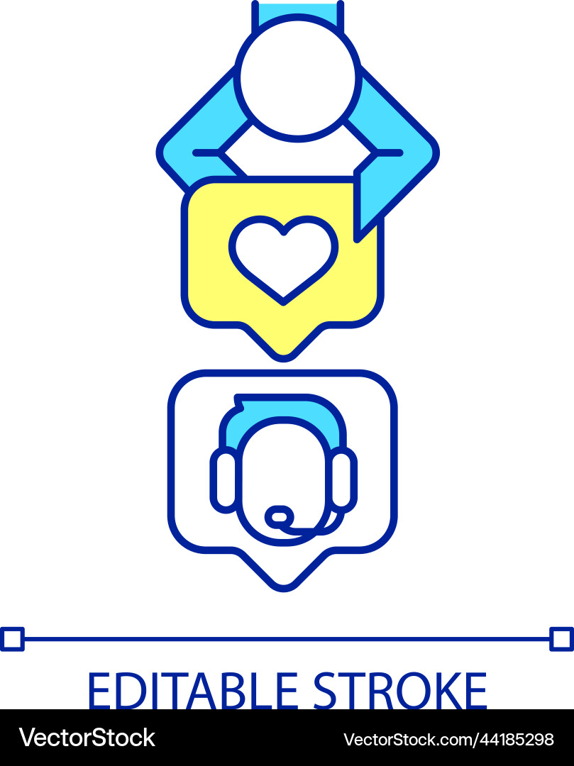 Leads distribution rgb color icon Royalty Free Vector Image