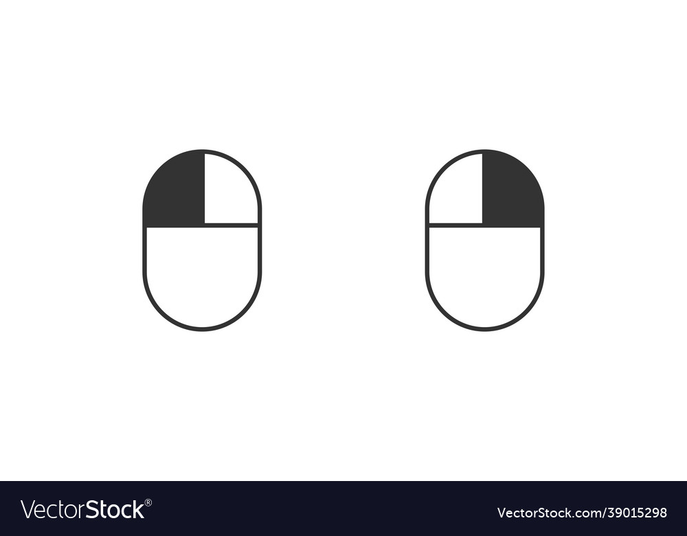Left and Right Mouse Click Icons Royalty Free Vector Image