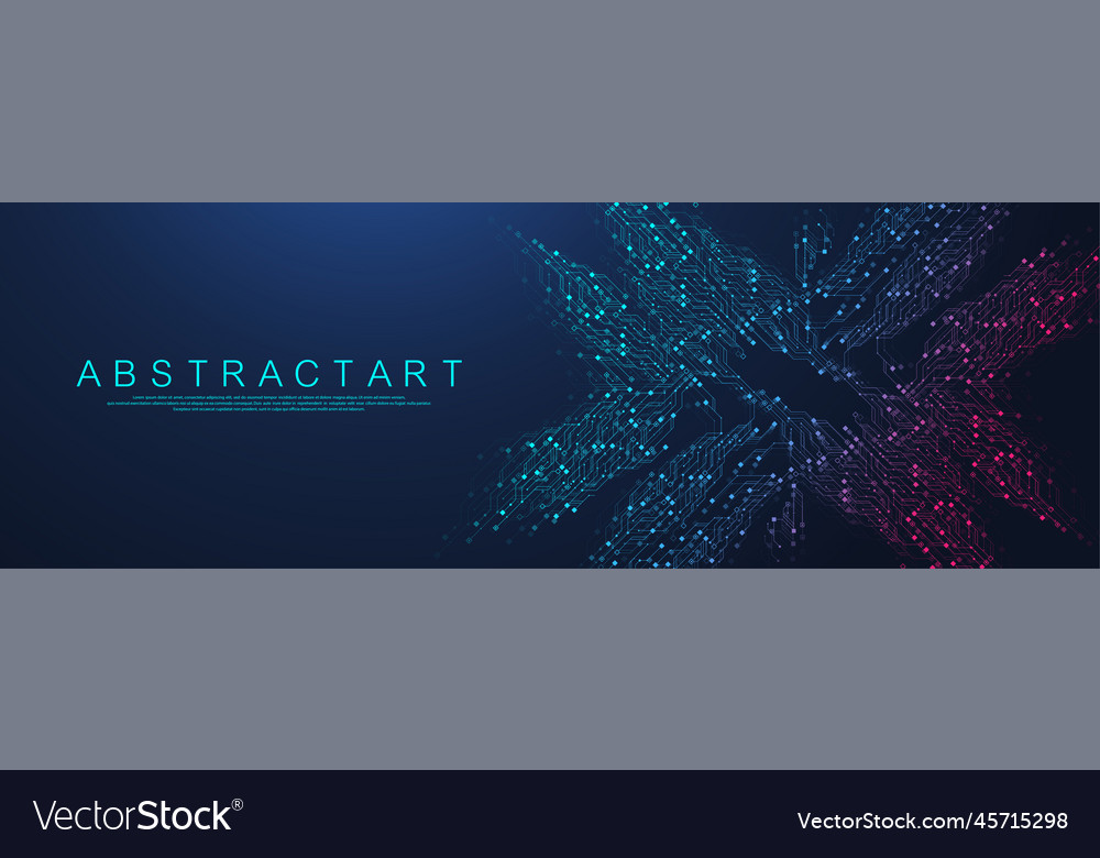 Quantum computer technologies concept futuristic Vector Image