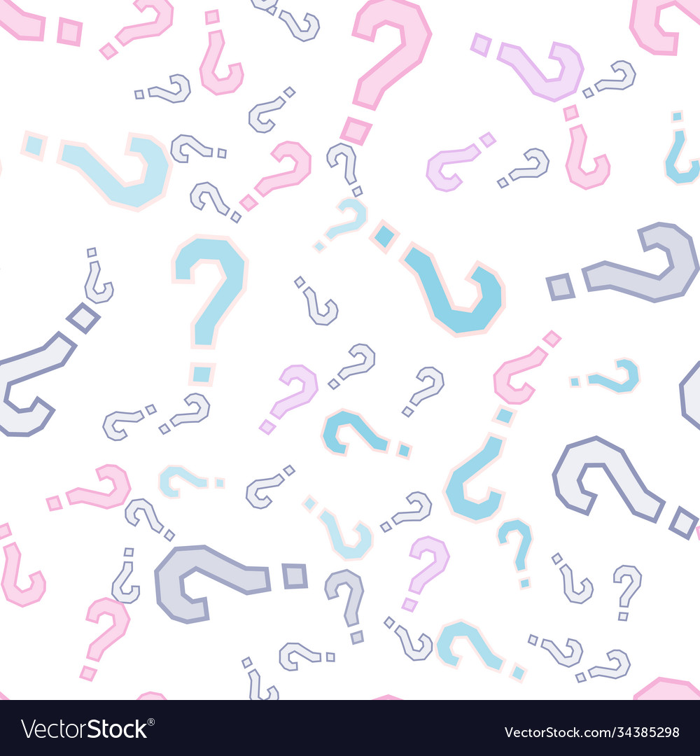 Quiz seamless pattern question marks doubt faq Vector Image