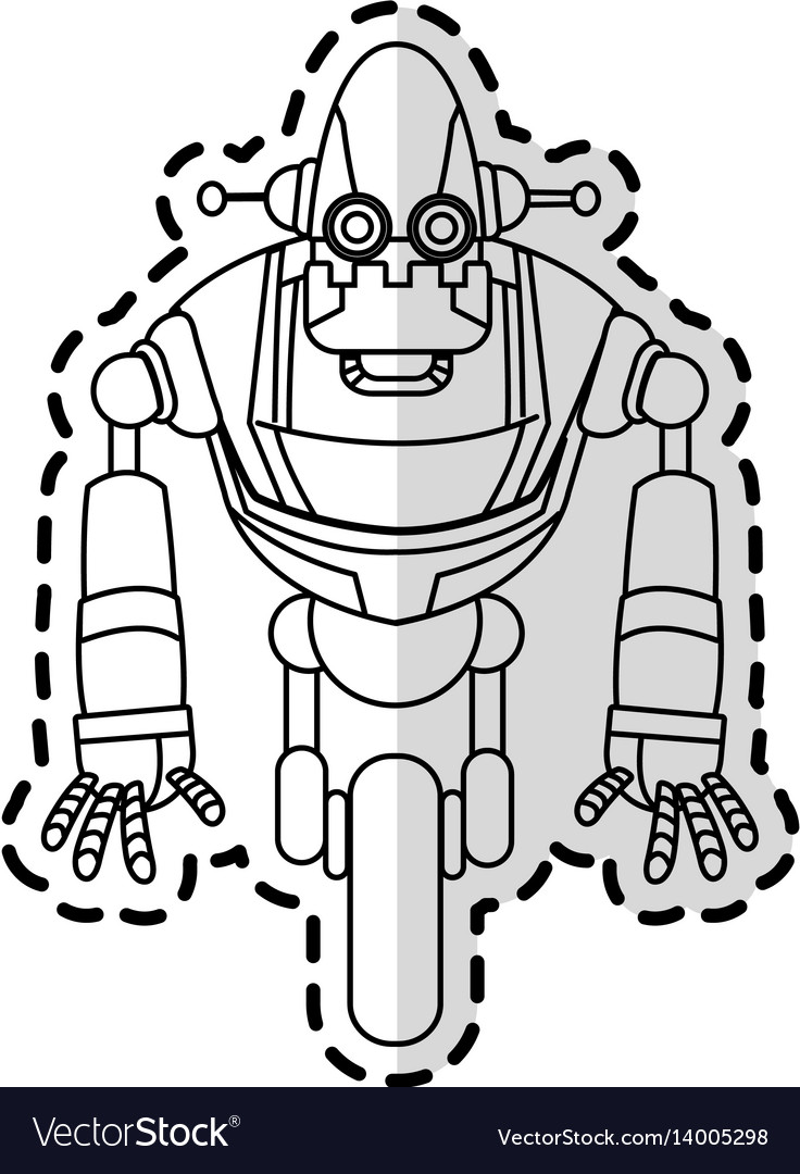 Robot technology icon image Royalty Free Vector Image