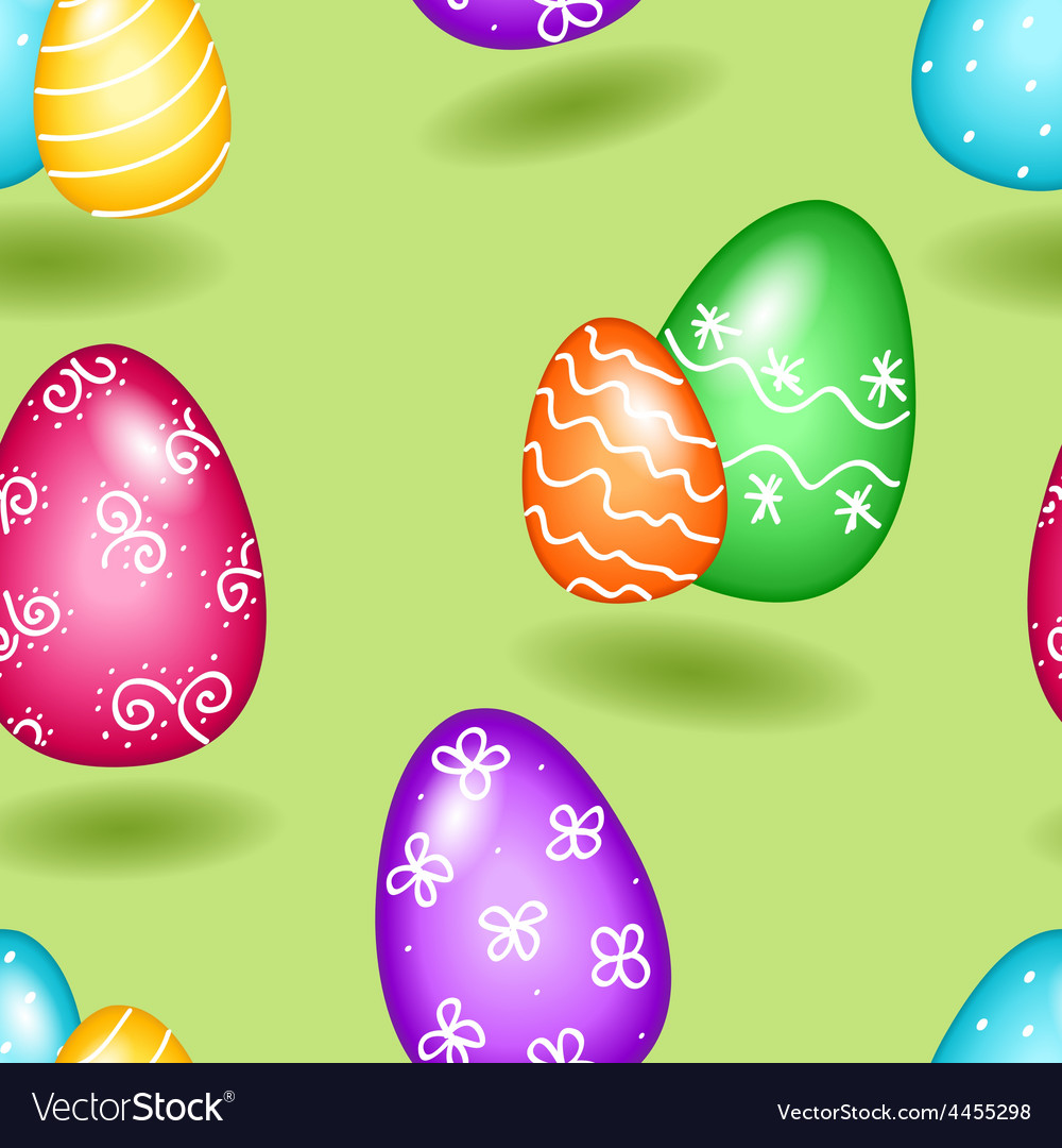 Seamless easter eggs pattern Royalty Free Vector Image