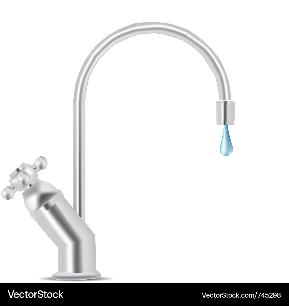 Water tap dripping Royalty Free Vector Image - VectorStock