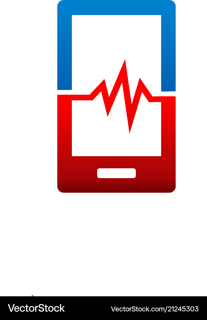 Abstract mobile phone logo and icon design Vector Image