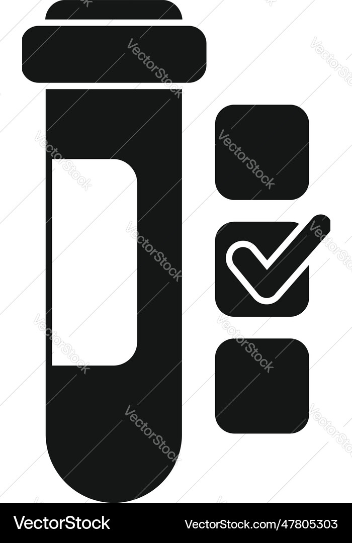 Approved test result icon simple medical Vector Image