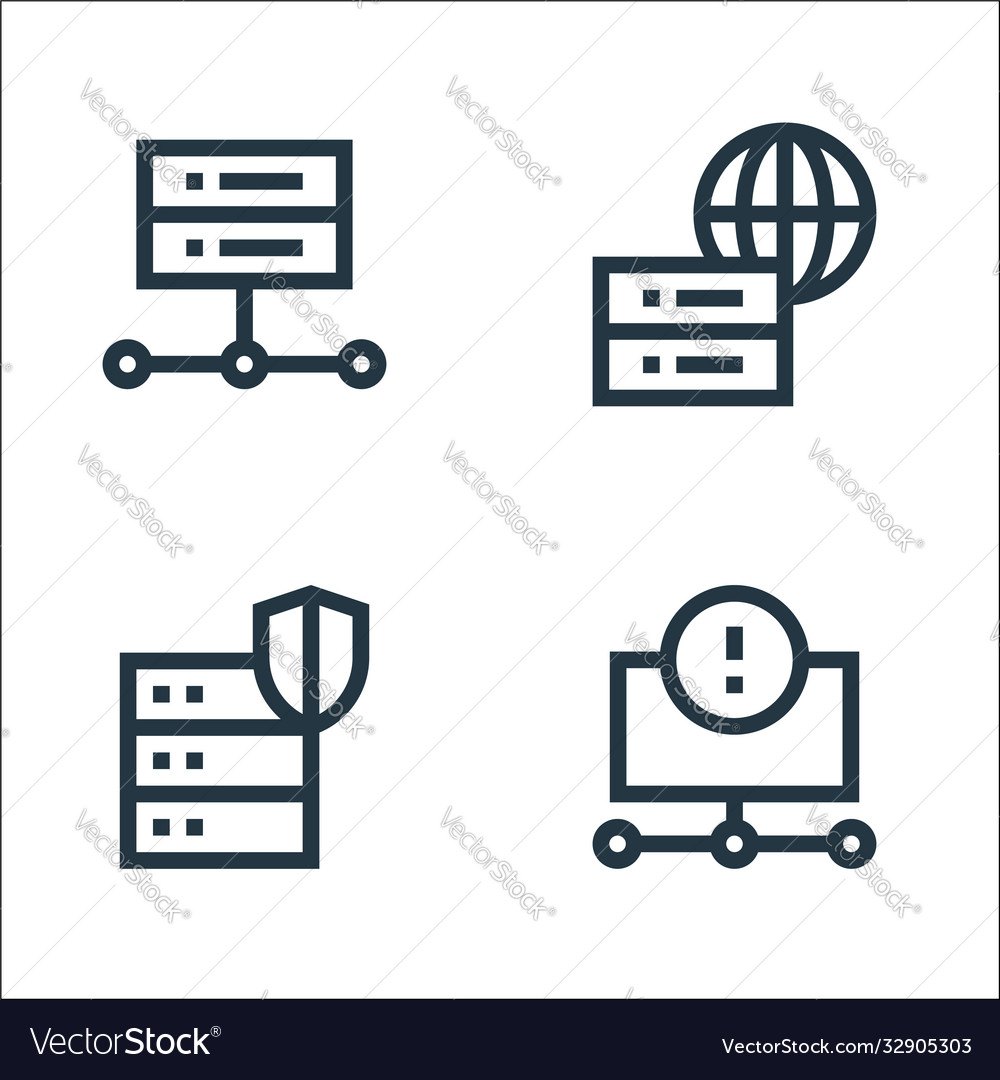 Big data line icons linear set quality line set Vector Image