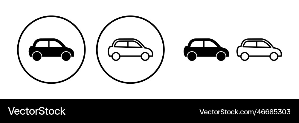 Car icon sign sedan Royalty Free Vector Image - VectorStock