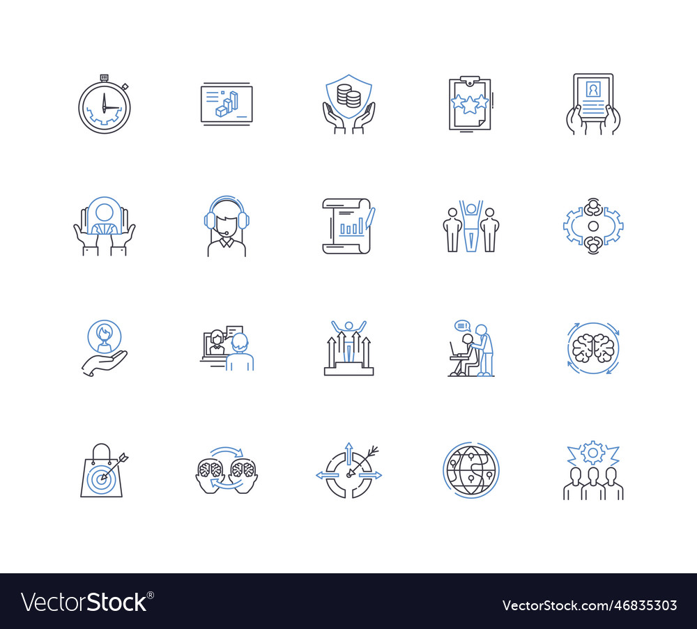 Command Line Icons Collection Authority Royalty Free Vector
