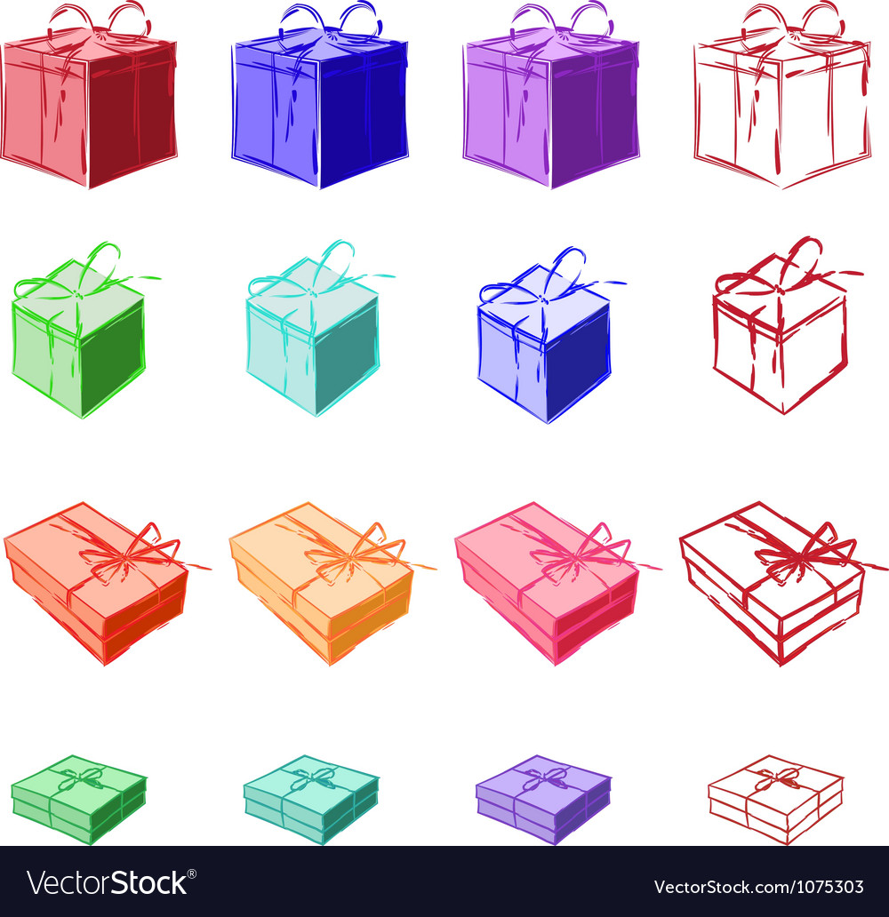 Gift boxes Royalty Free Vector Image - VectorStock
