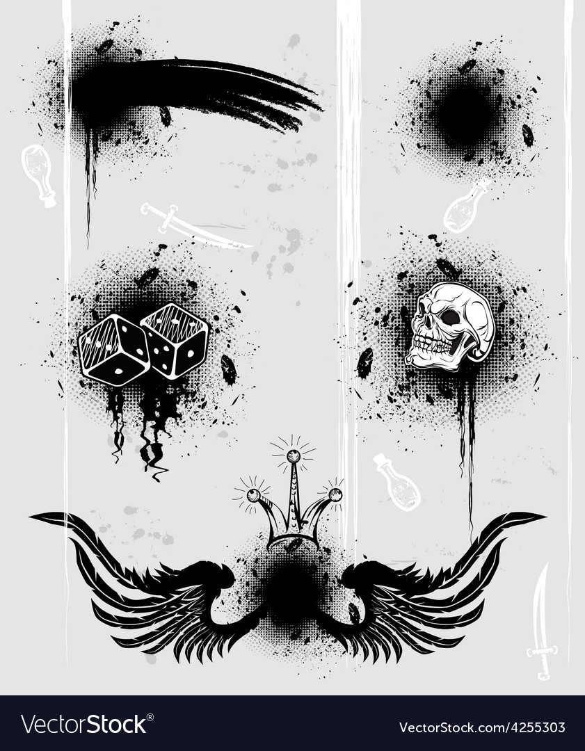 Grunge Set Royalty Free Vector Image - VectorStock