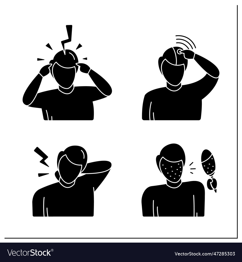 Headache icons set Royalty Free Vector Image - VectorStock Headache icons set Royalty Free Vector Image - VectorStock