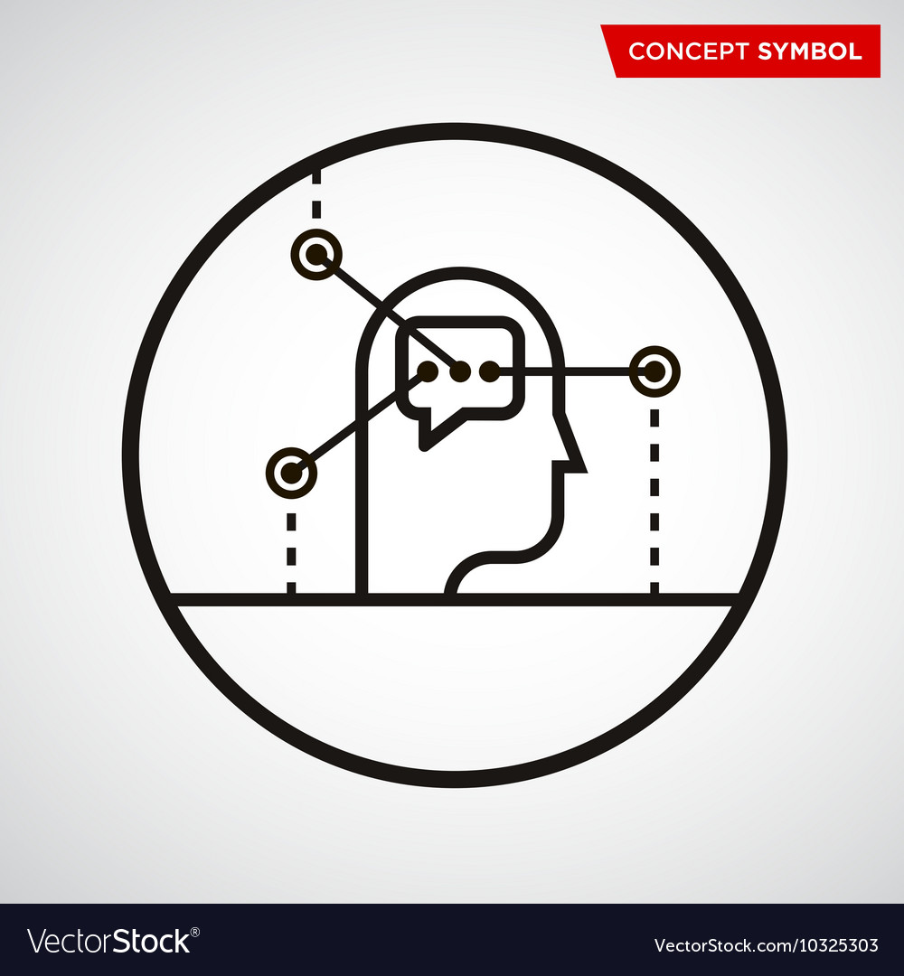 Human head bubble elements Royalty Free Vector Image