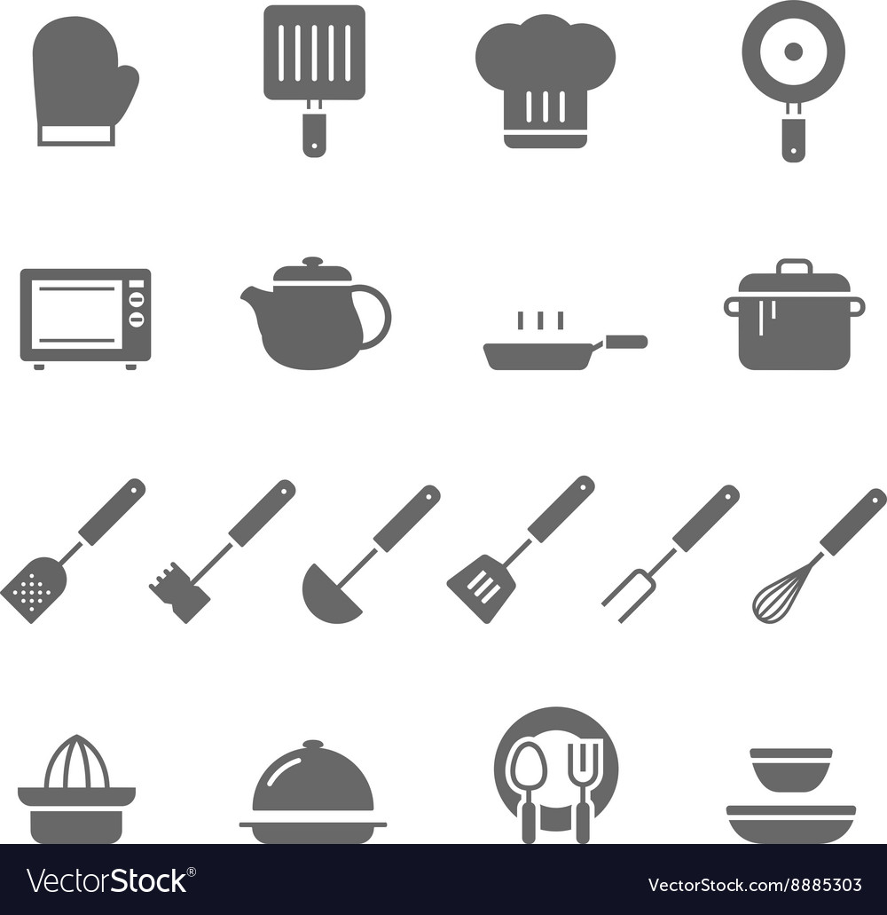 Icon set - kitchenware Royalty Free Vector Image