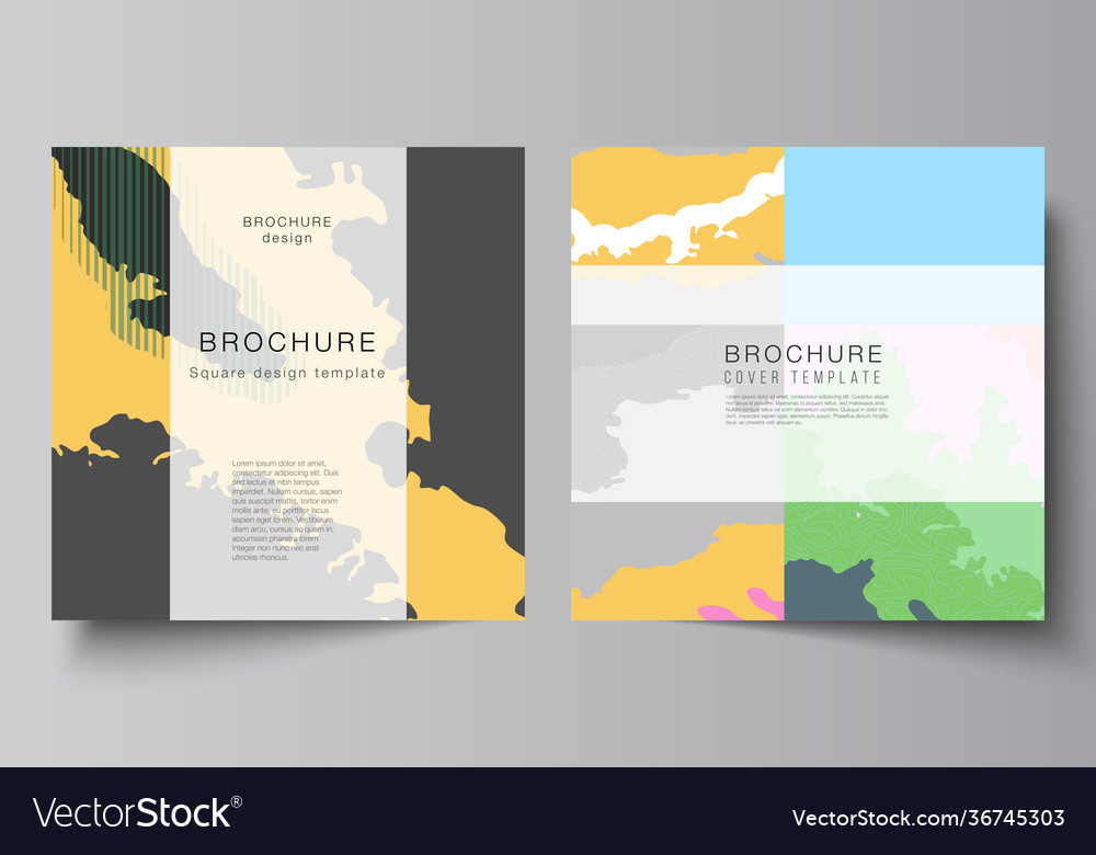 Layout two square covers design Royalty Free Vector Image