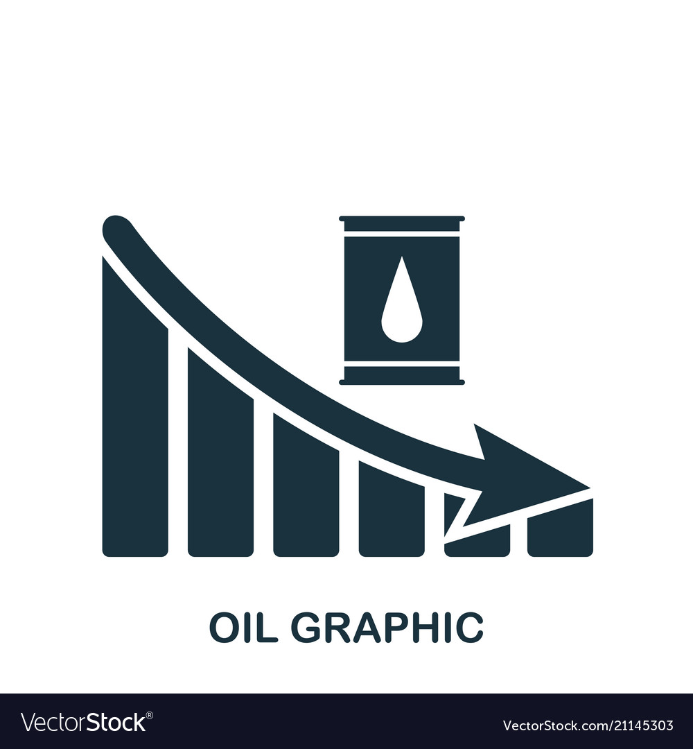 Oil decrease graphic icon mobile app printing Vector Image
