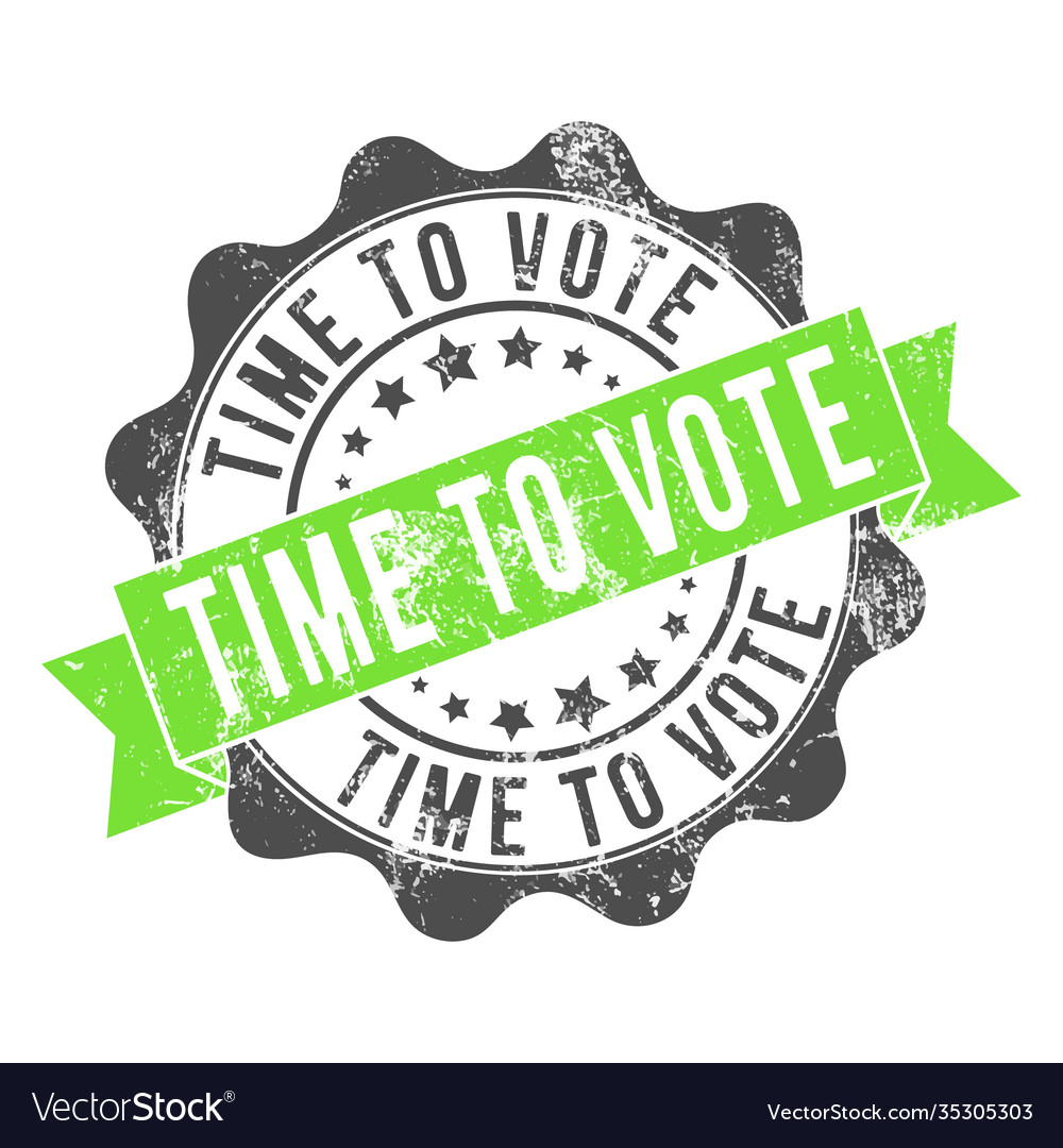 Time to vote stamp impression Royalty Free Vector Image