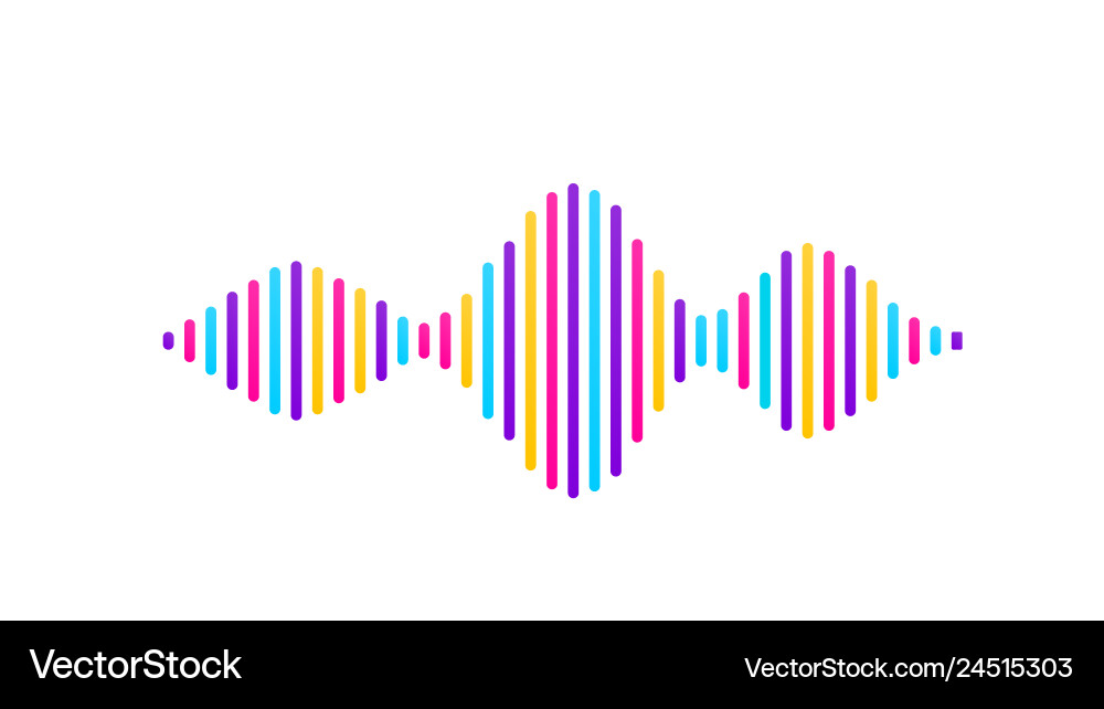 Wave sound background music flow soundwave Vector Image