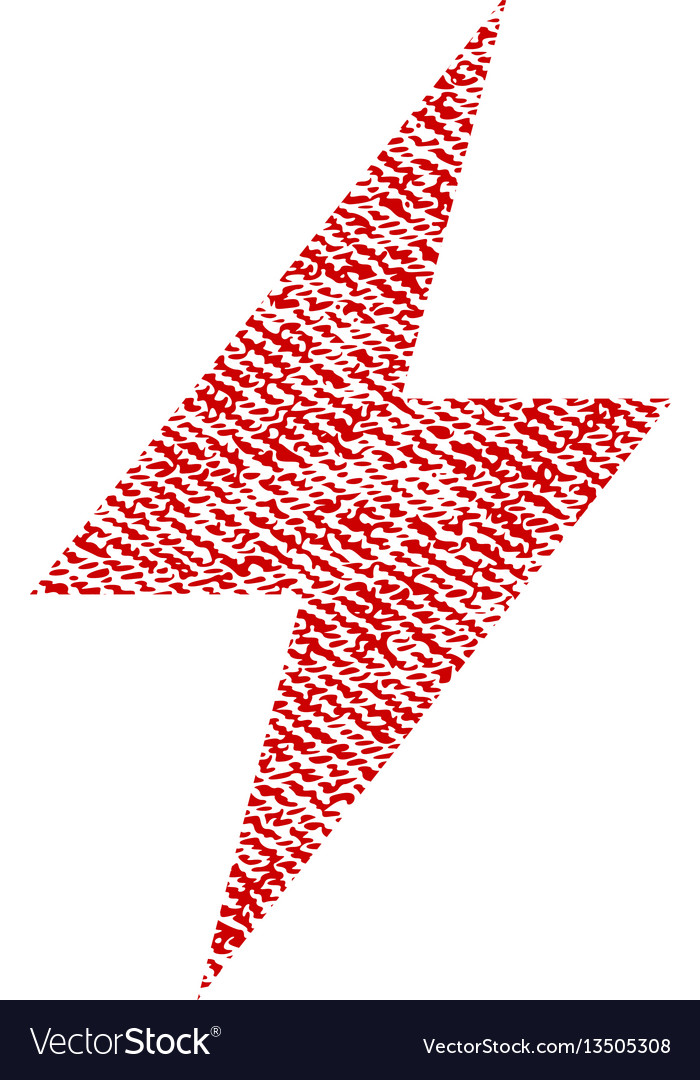 Electric strike fabric textured icon Royalty Free Vector Electric strike fabric textured icon Royalty Free Vector