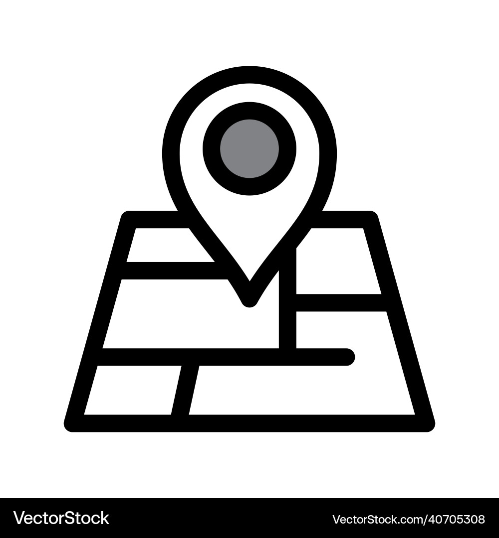 Graphic of pin location icon Royalty Free Vector Image