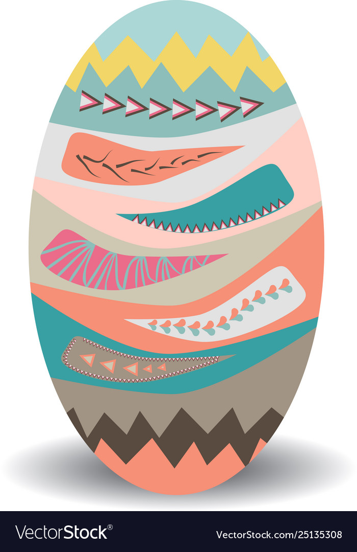 Happy easter entangle egg decorated Royalty Free Vector