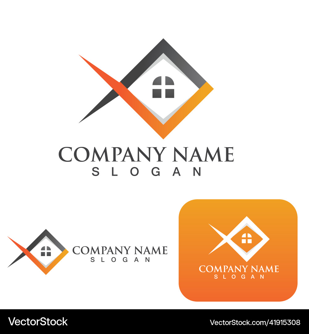 Home and building logo symbol Royalty Free Vector Image