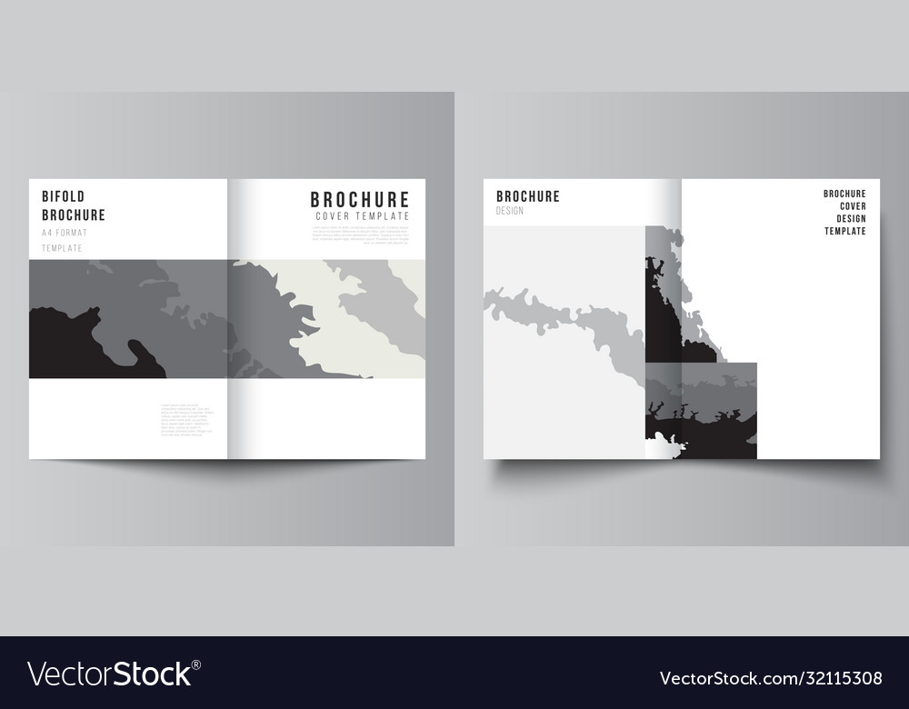 Layout two a4 format cover mockups Royalty Free Vector Image