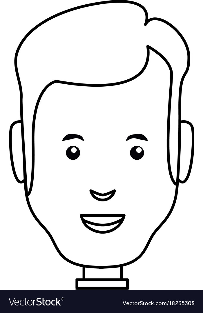 Man face Royalty Free Vector Image - VectorStock