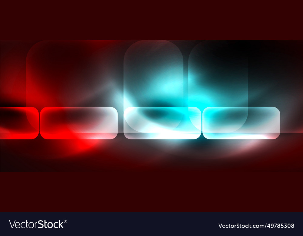 Neon Glass Shapes For Your Text Or Product Vector Image