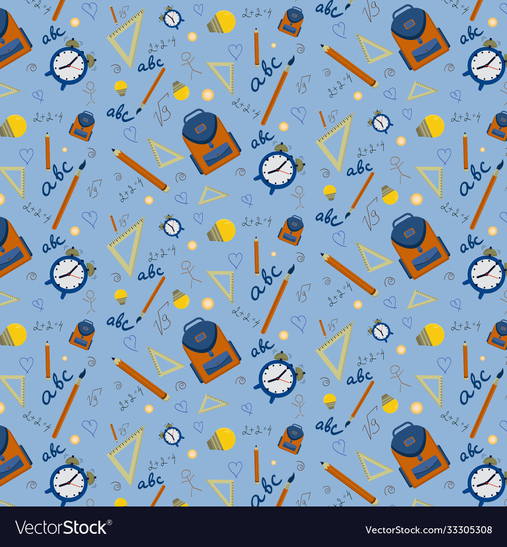 Pattern school Royalty Free Vector Image - VectorStock