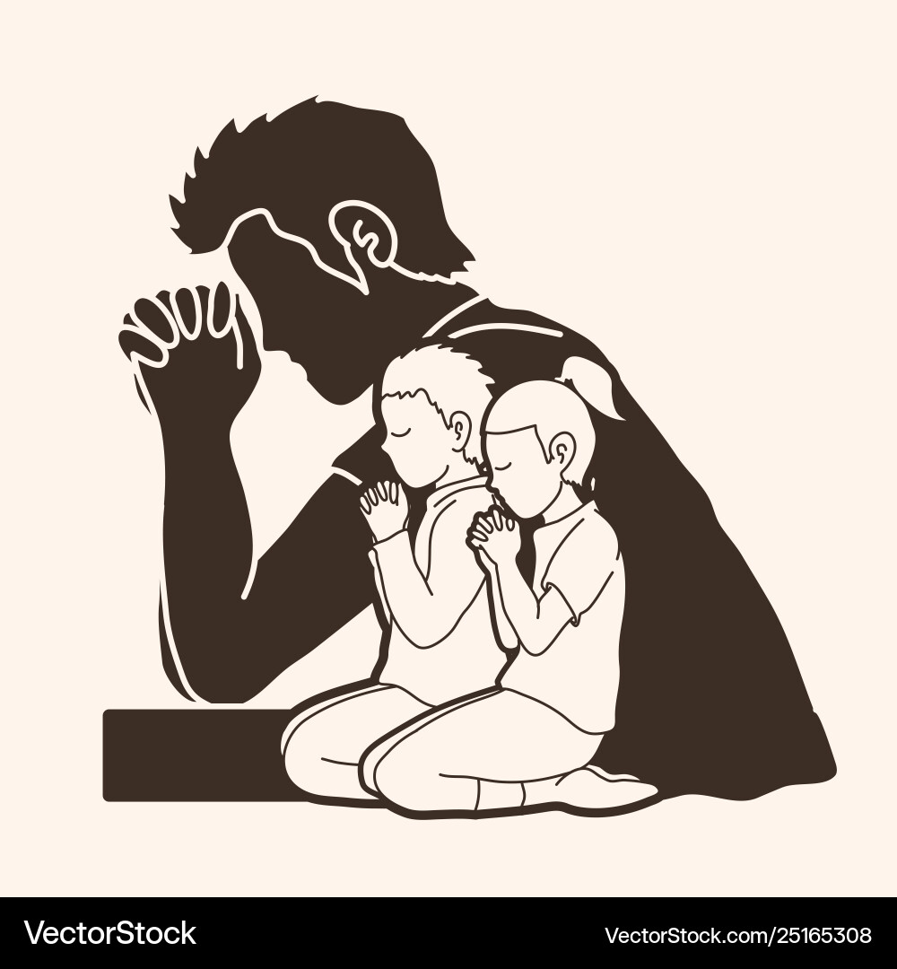 Prayer christian praying praise god Royalty Free Vector