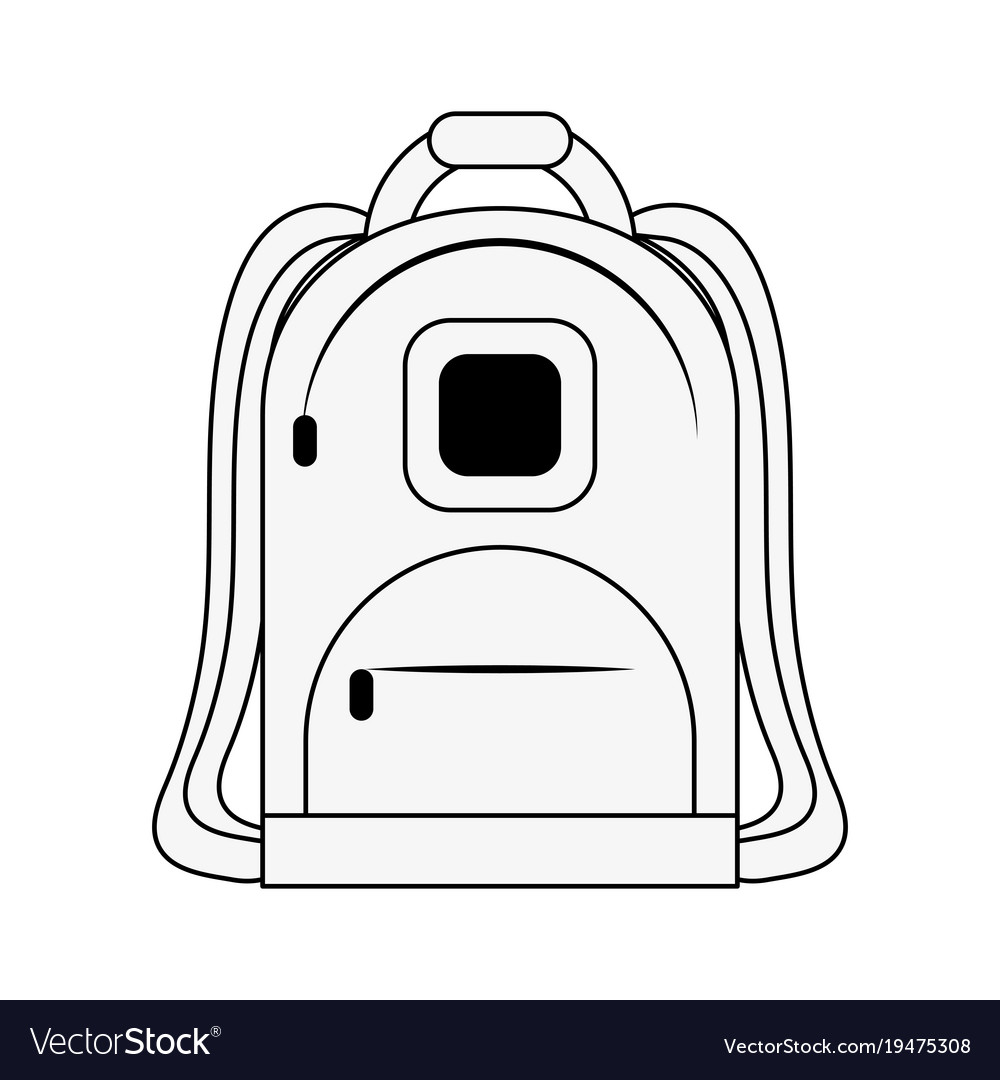 School backpack isolated Royalty Free Vector Image