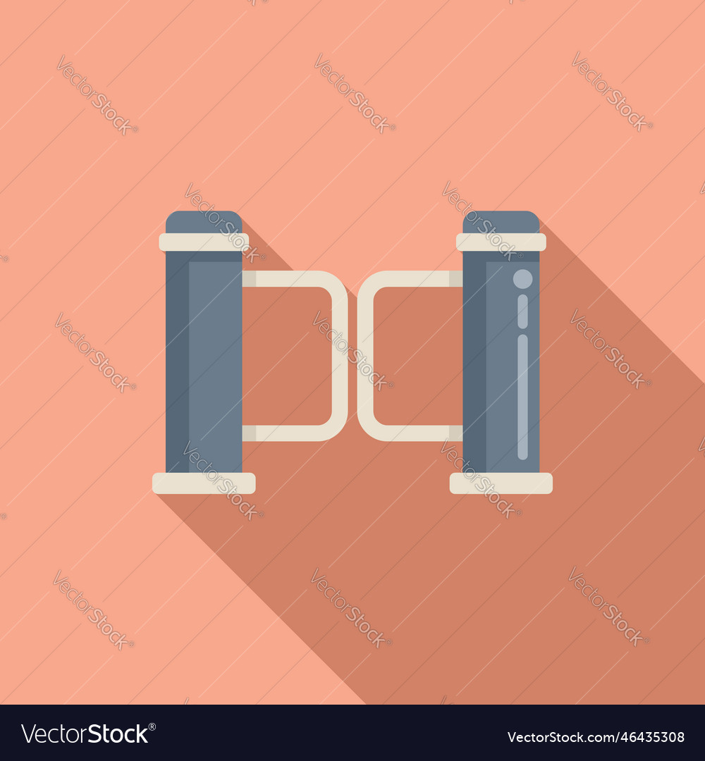 Security Barrier Icon Flat Automatic Gate Vector Image