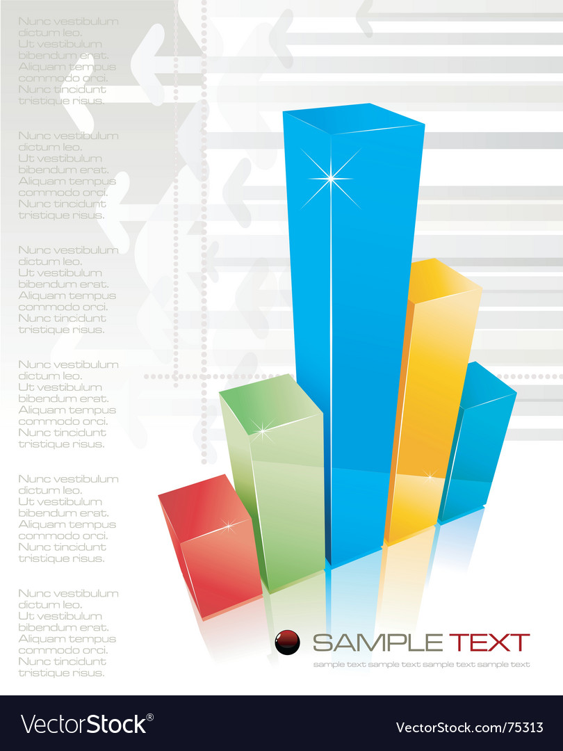 3d shiny graph Royalty Free Vector Image - VectorStock