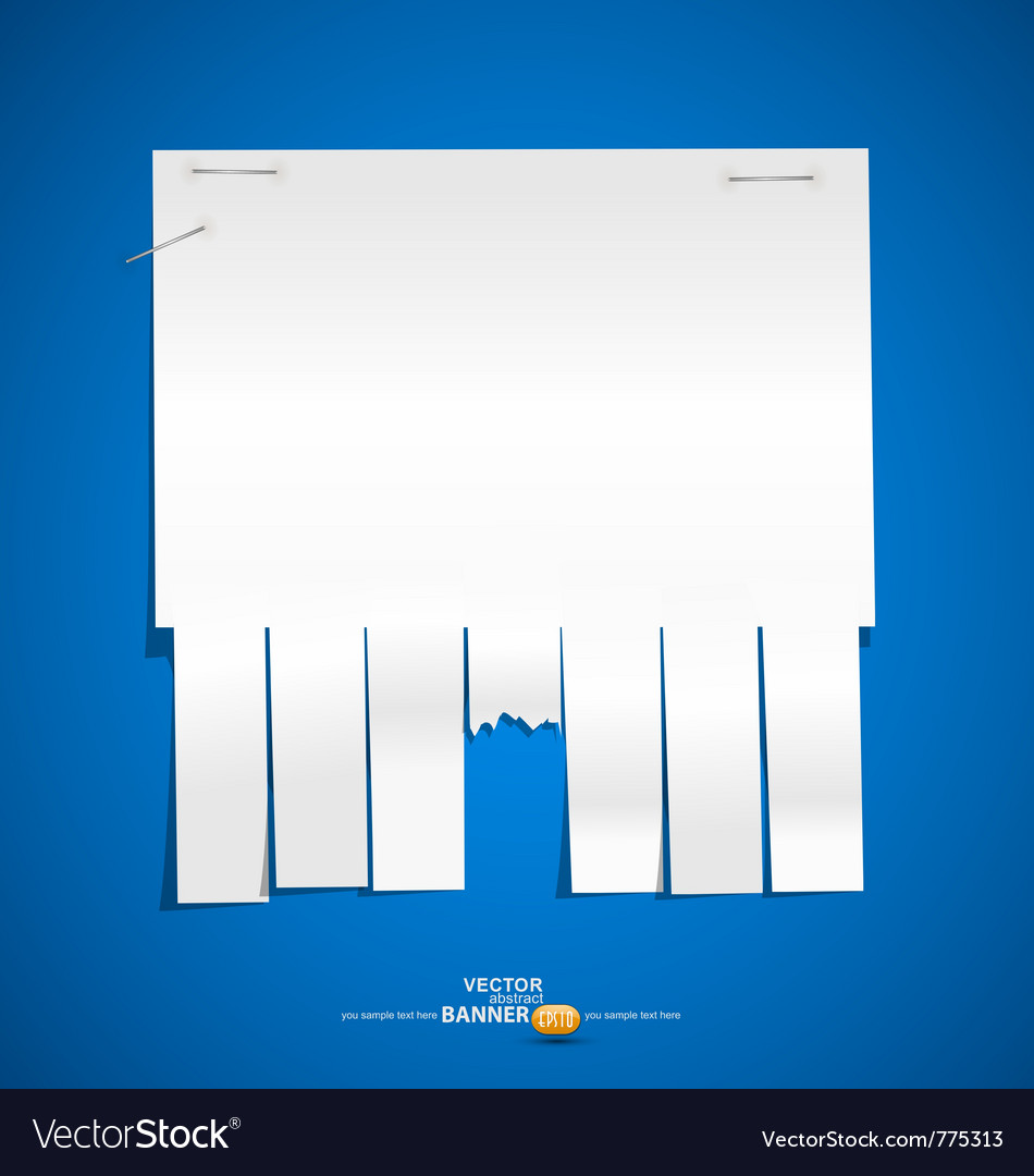 Ad with clips Royalty Free Vector Image - VectorStock