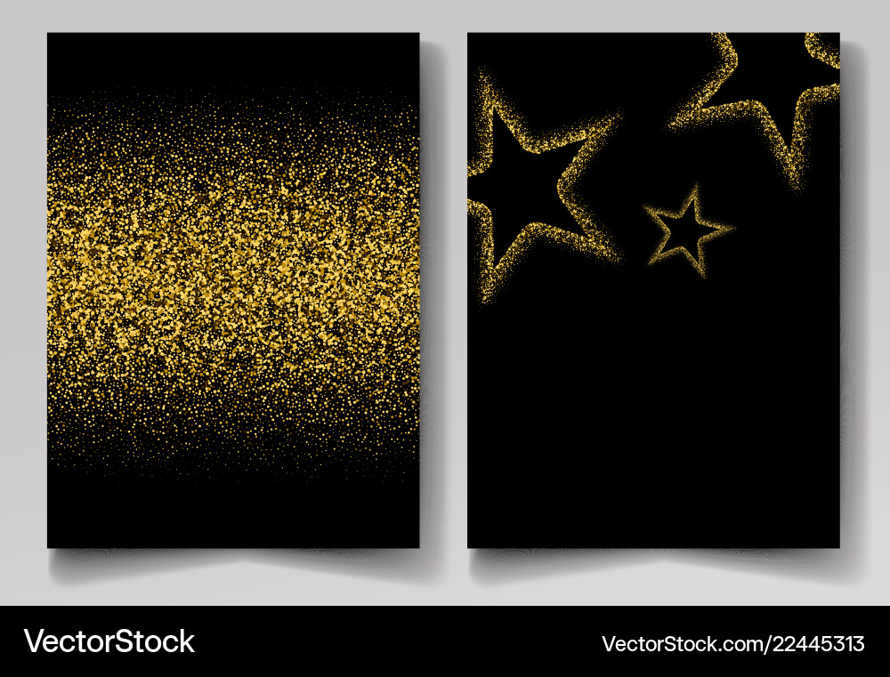 Background with gold shiny stars gold Royalty Free Vector