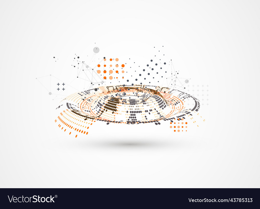 Halftone theme science abstract background Vector Image