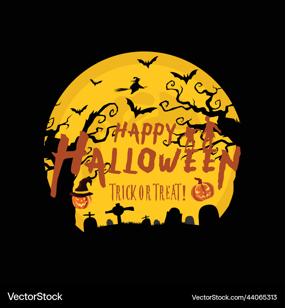 Happy halloween - trick or treat Royalty Free Vector Image