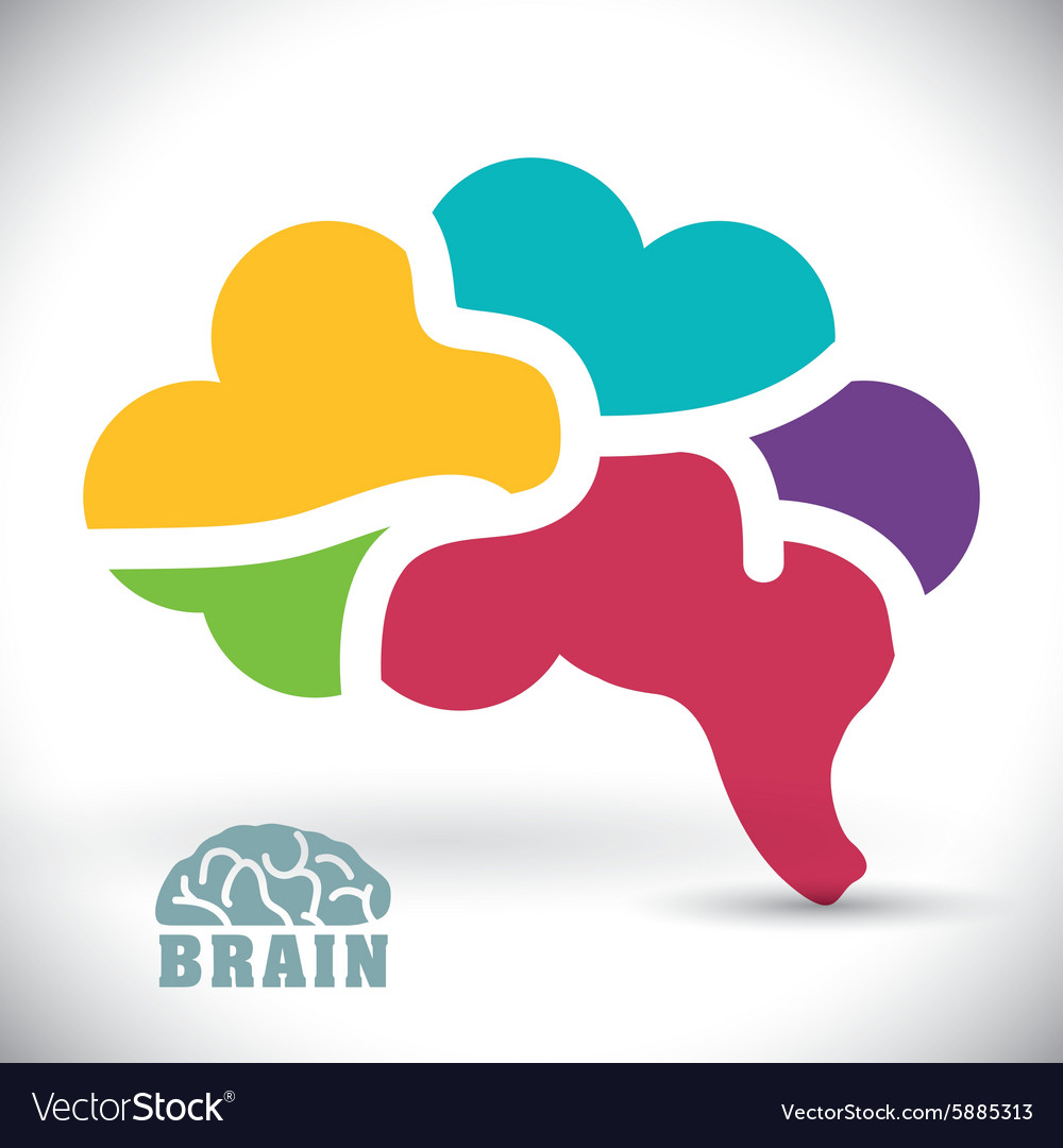 Human brain design Royalty Free Vector Image - VectorStock
