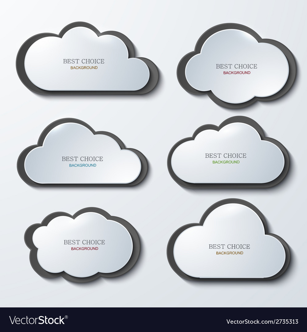 Modern clouds banners set Royalty Free Vector Image