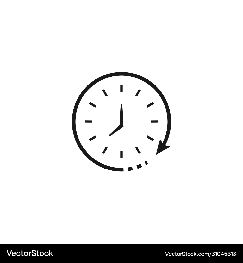 Modern with time arrow isolated icon watch time Vector Image