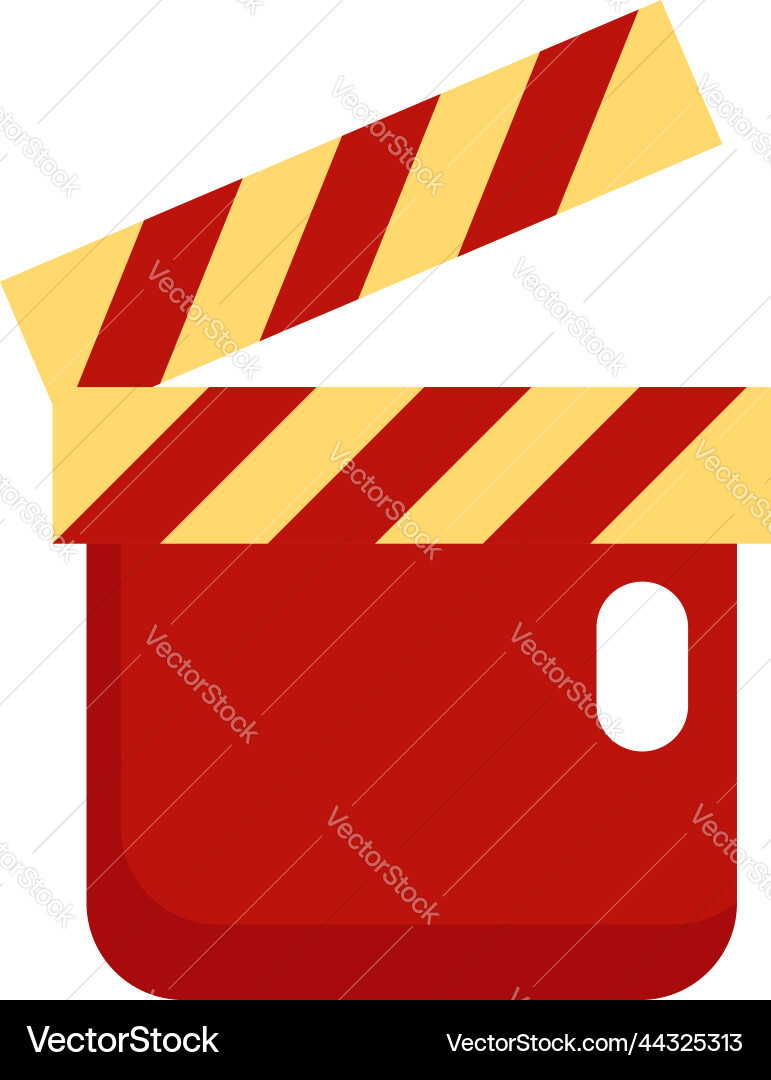 Movie clapper board on a white background Vector Image