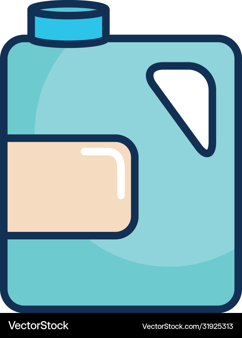 Soap gallon icon line fill style Royalty Free Vector Image