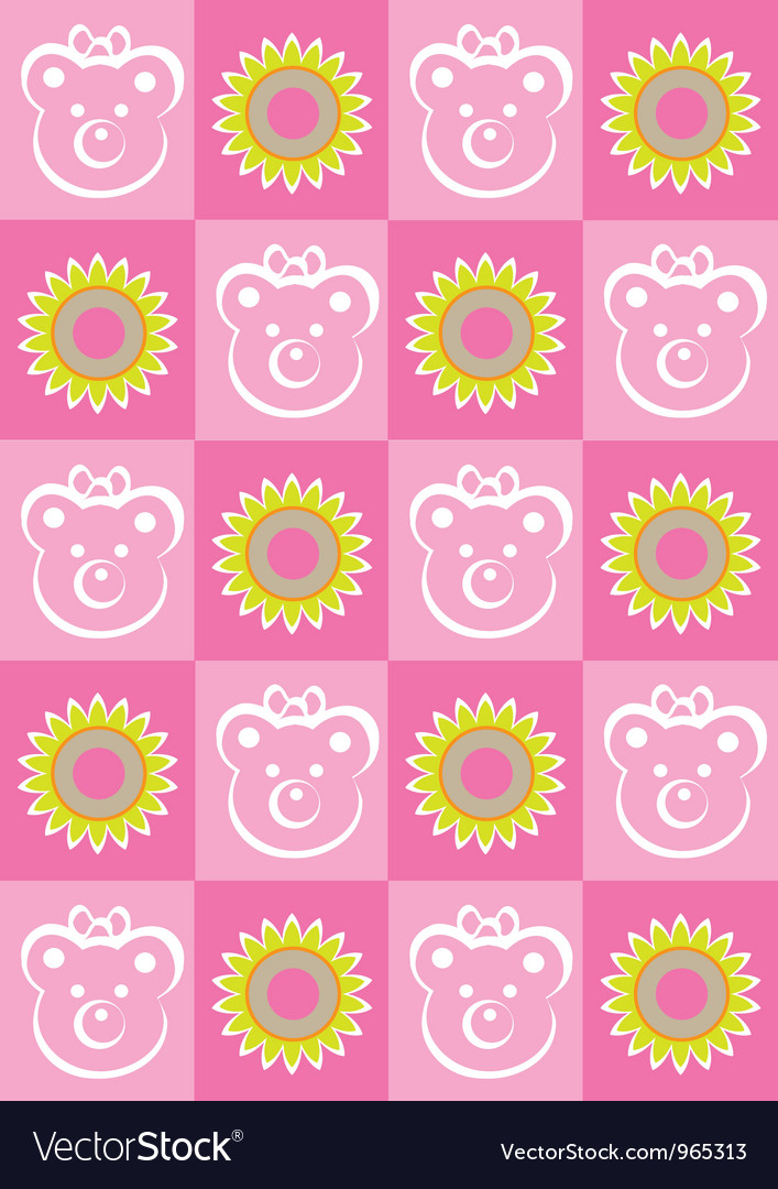 Teddy background Royalty Free Vector Image - VectorStock